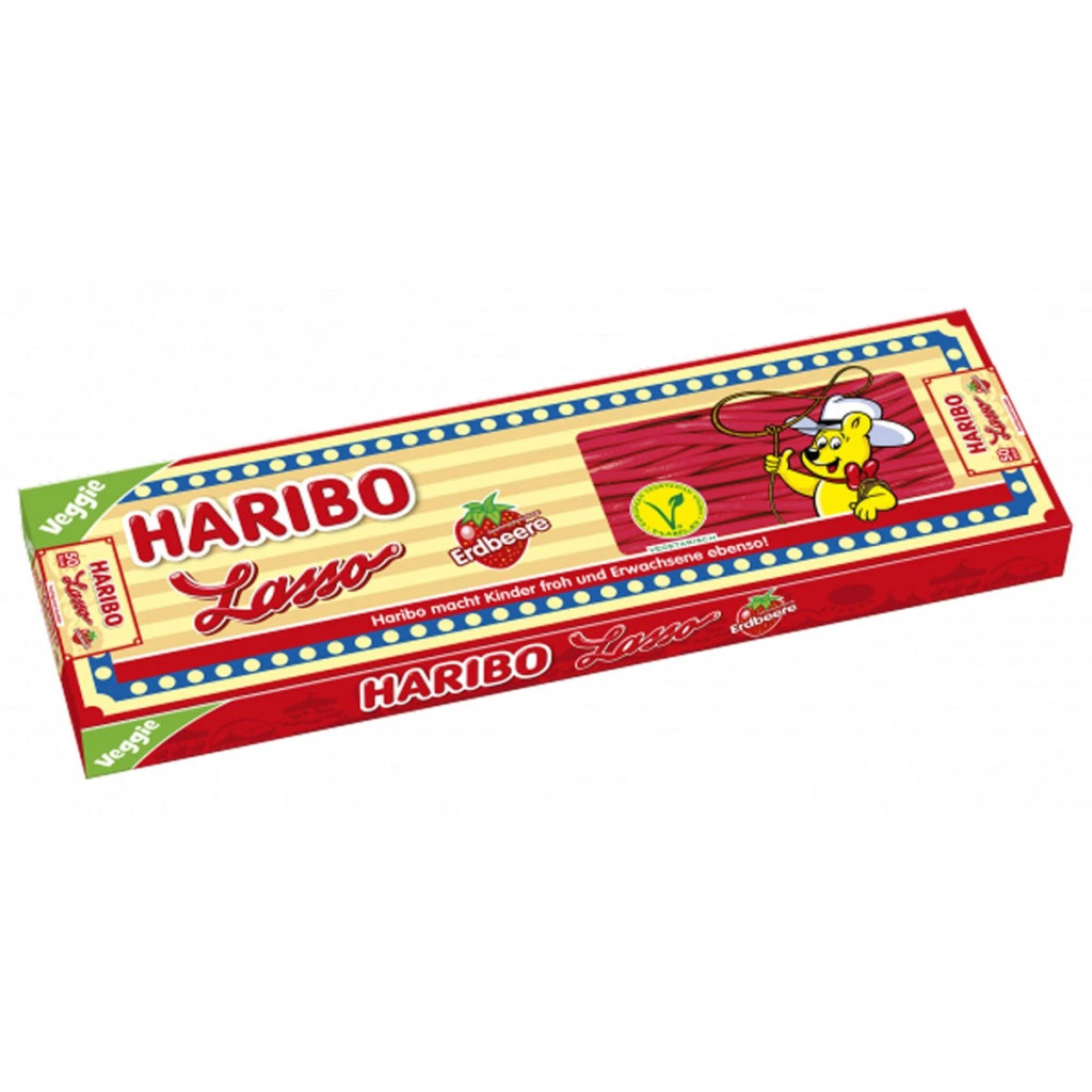 Haribo Lasso eper ízű gumicukor 3,5 kg - The Candy Shop Kecs